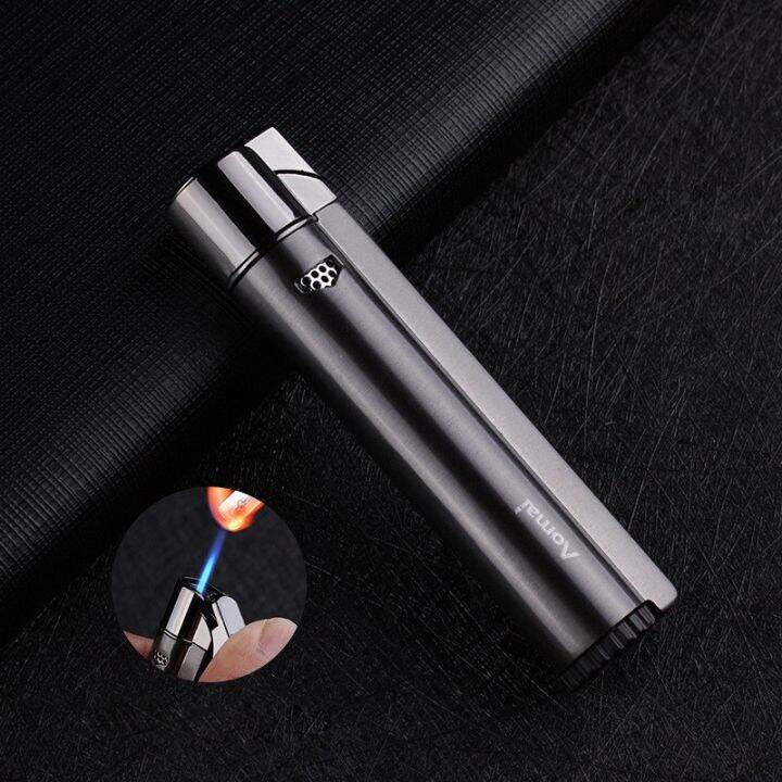 LEEsuperlee Portable Slender Strip Metal Lighters Inflatable Windproof ...