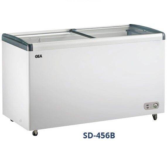 Gea SD-456B SD456B Sliding Flat Glass Freezer Kaca Datar - Freezer Box ...