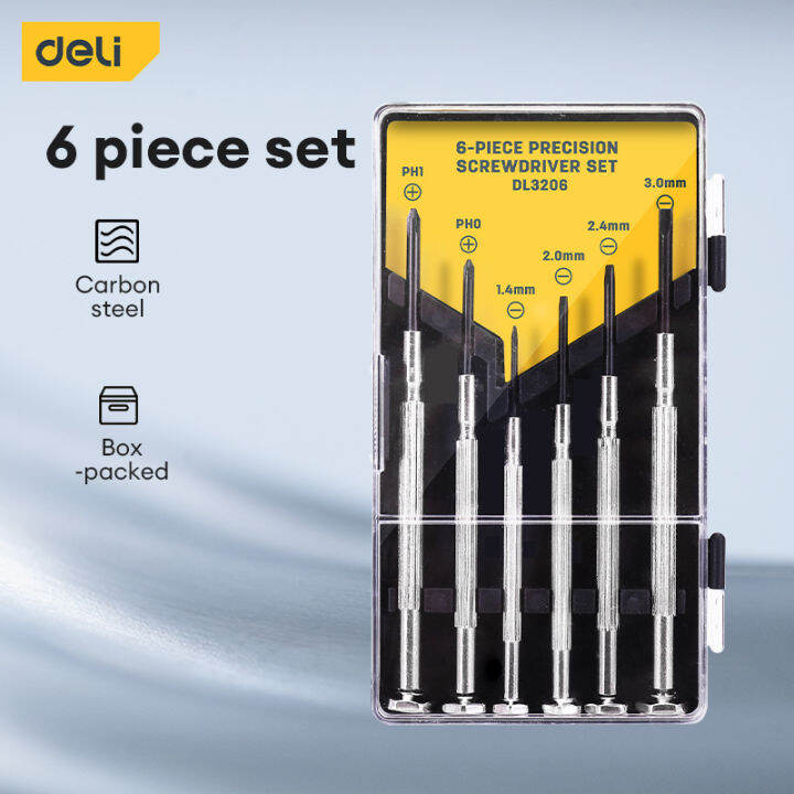 Deli Precision Screwdriver 6Pcs/Set DL3206 | Lazada PH