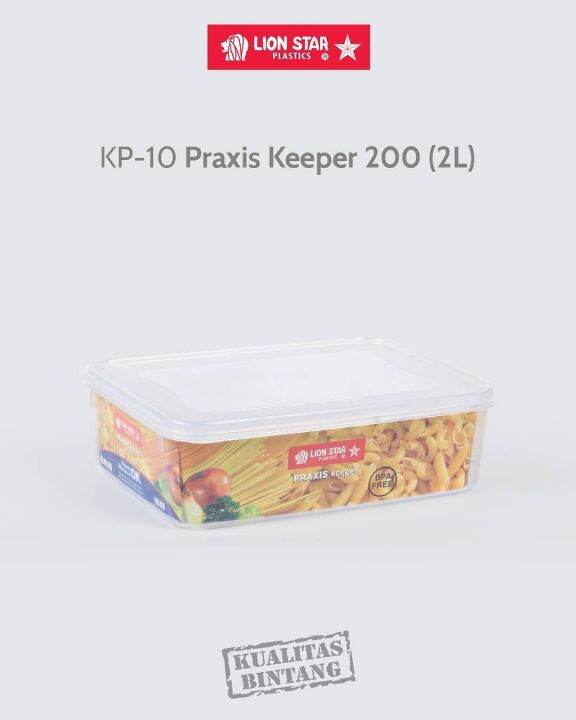 Praxis Keeper 2Liter KP-10 LION STAR/ Kotak Makanan Kulkas/ Kotak Bekal ...