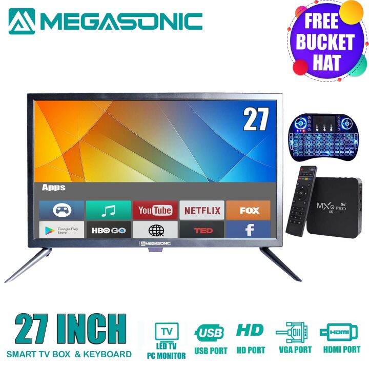 MEGASONIC M97-LED30 27 inch Screen LED TV+TV BOX and KEYBOARD 3027 ...