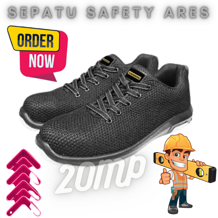 Sepatu Safety Sepatu Pengaman Ares 4 Inch Original Krisbow | Lazada ...