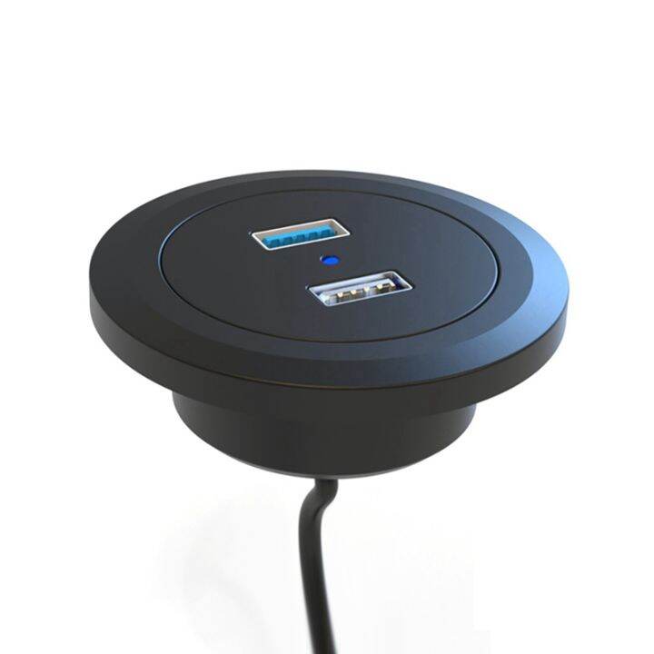 Universal Hide Desk Quick Charger QC3.0 2 Ports USB Charger Socket USB ...