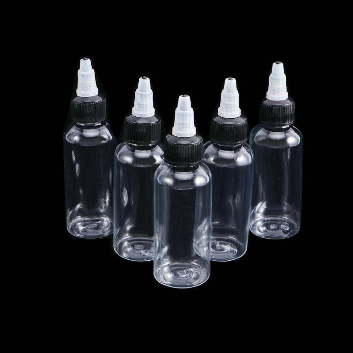 CRNGW Clear Squeezable Plastic Refillable Bottles Dropper Bottles Tattoo Ink Bottles Pigment ...