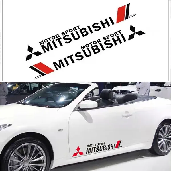 【Big Sale】1 Pair For Mitsubishi Logo Car Body Sticker Auto Badge ...