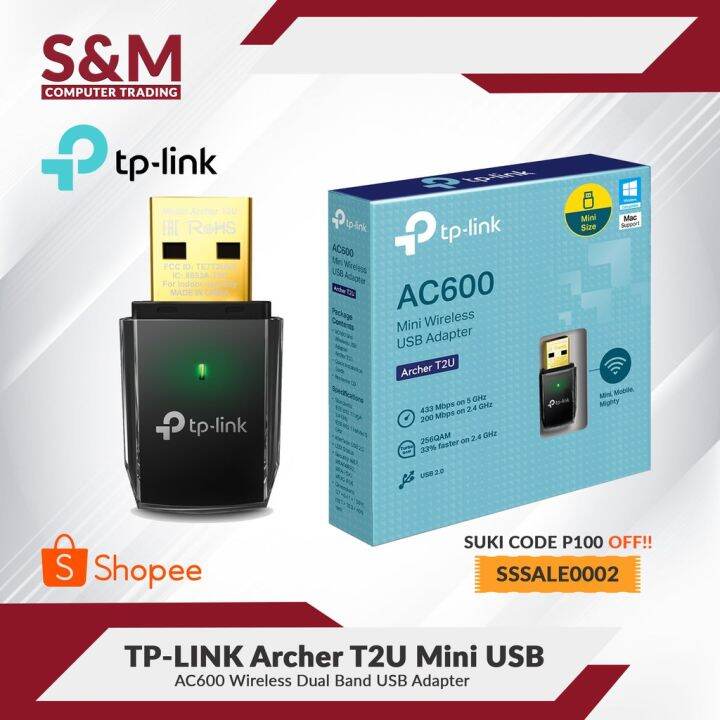 【Ready Stock】 TP-Link Archer T2U Mini USB Wifi Dongle 2.4Ghz and 5.0Ghz ...