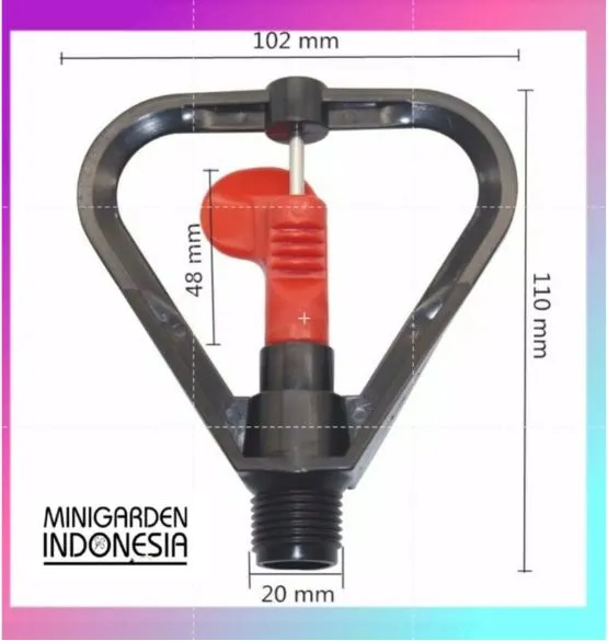 Butterfly Sprinkler MERAH Semprotan Air Mancur Kupu 1/2" Sprinkle ...