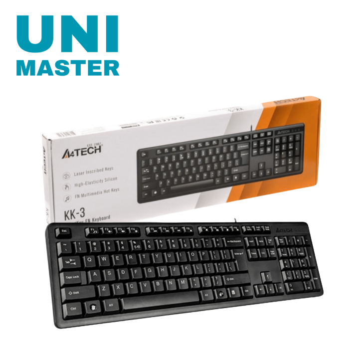 Uni Master A4tech KK-3 Multimedia FN Keyboard | USB Keyboard | A4tech ...