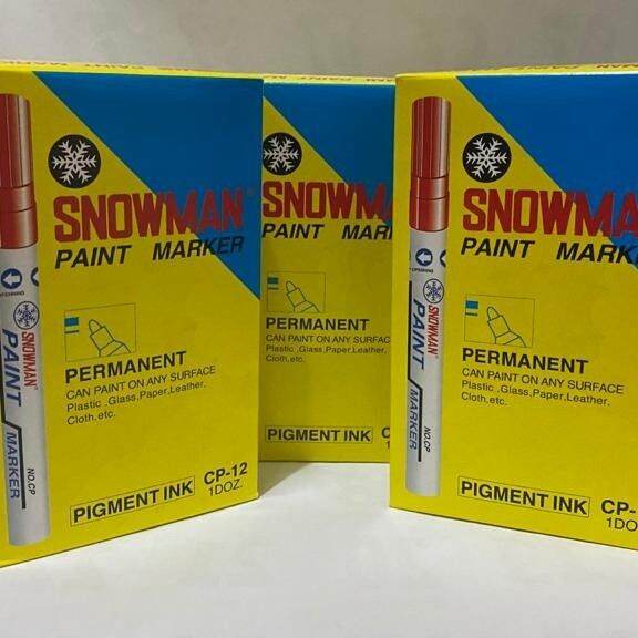 Snowman Paint Marker Permanent Ink CP-12 - Hitam | Lazada Indonesia