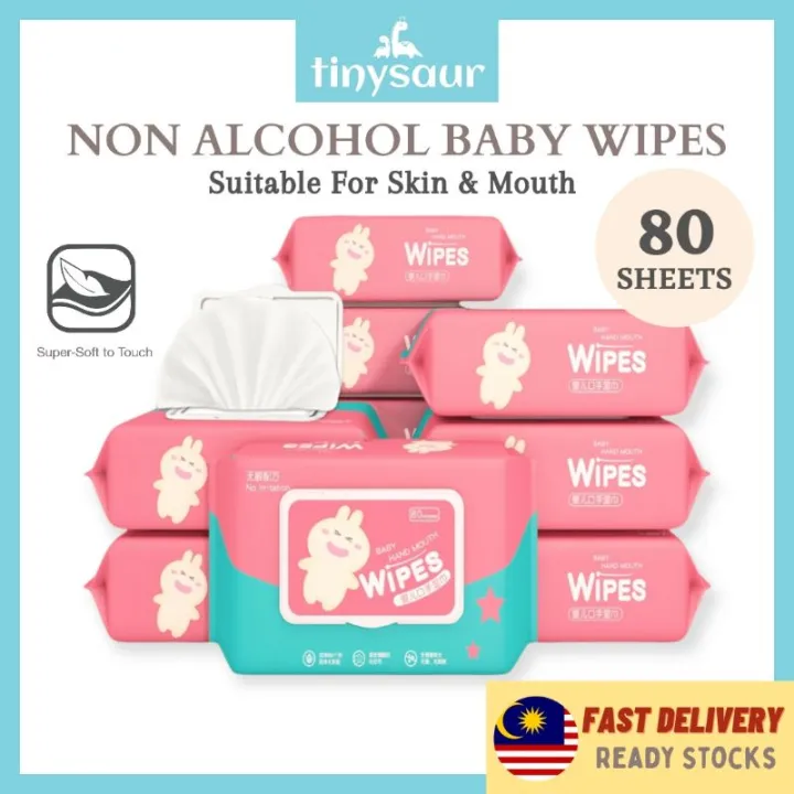[Malaysia Ready Stock] Tinysaur Baby Wet Wipes Tisu Pink Basah Wet ...