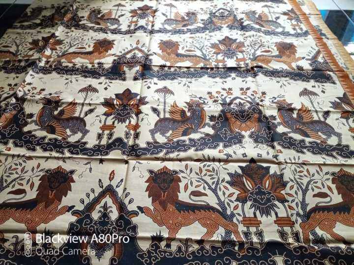 kain batik motif singa barong coklat | Lazada Indonesia