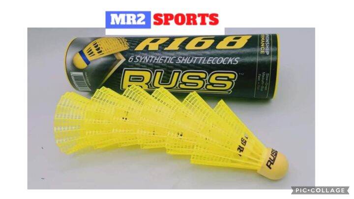Badminton Shuttlecock Synthetic Russ 6 pieces per tube | Lazada PH