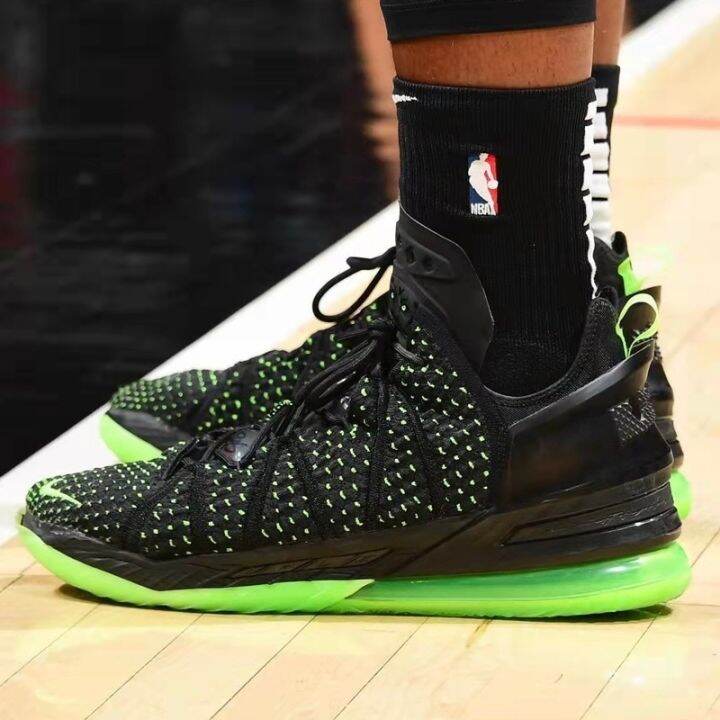 LeBron 18 Dunkman Black Electric Green NBA Basketball Shoes For Men OEM ...