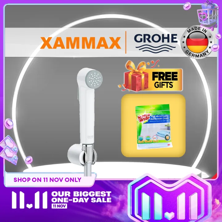 Grohe Hand Spray Bidet 27812IL1 Tempesta-F Trigger Spray 30(White) / Premium Toilet sprayer ...