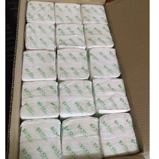 Eco Hygiene 30 packs,1 box only, 175 pulls White Interfolded paper ...