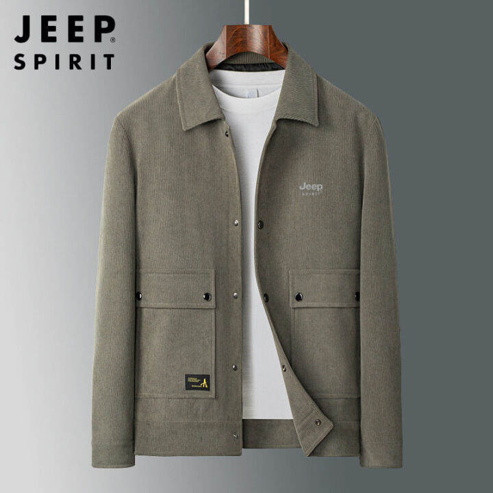 JEEP SPIRIT Jacket Men's New Lapel Business Corduroy Jacket Fashion ...