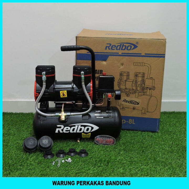 REDBO Mesin Compressor Oiless 1.5 HP 8 LITER Tanpa Oli Kompresor ...