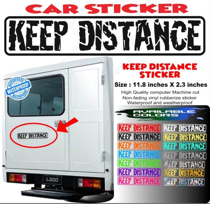 Keep Distance sticker for car and motorcycle | Lazada PH