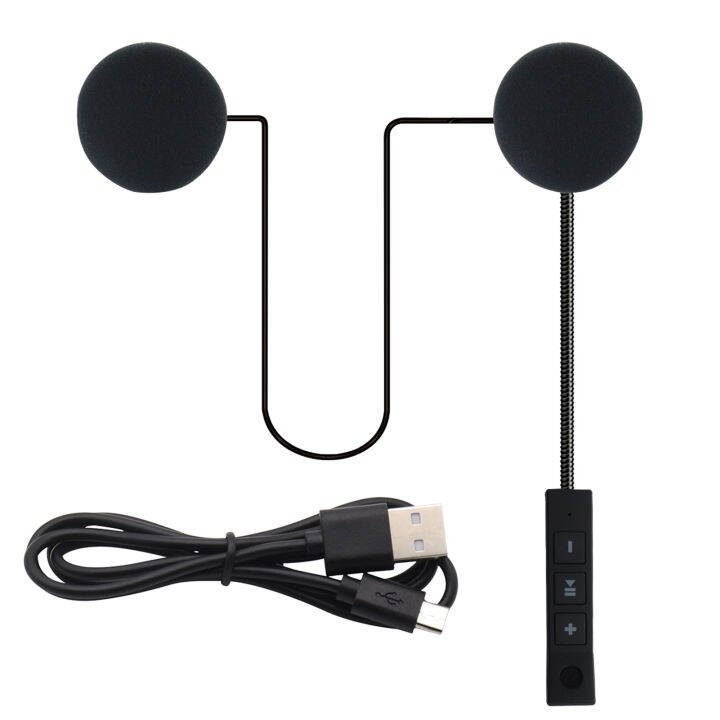 Motorcycle Bt Headphones Outdoor Helmet Earphone Stereo Music And Voice Microphone Soft Cable