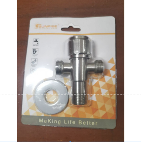 sunrise stainless 2 way angle valve 1/2 x 1/2inch. angle valve w ...