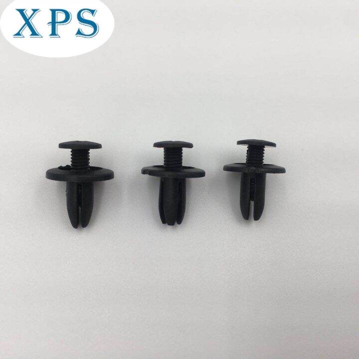 xps 100PCS 6mm Hole Nylon Auto Fastener Car Push Type Retainer Screw ...