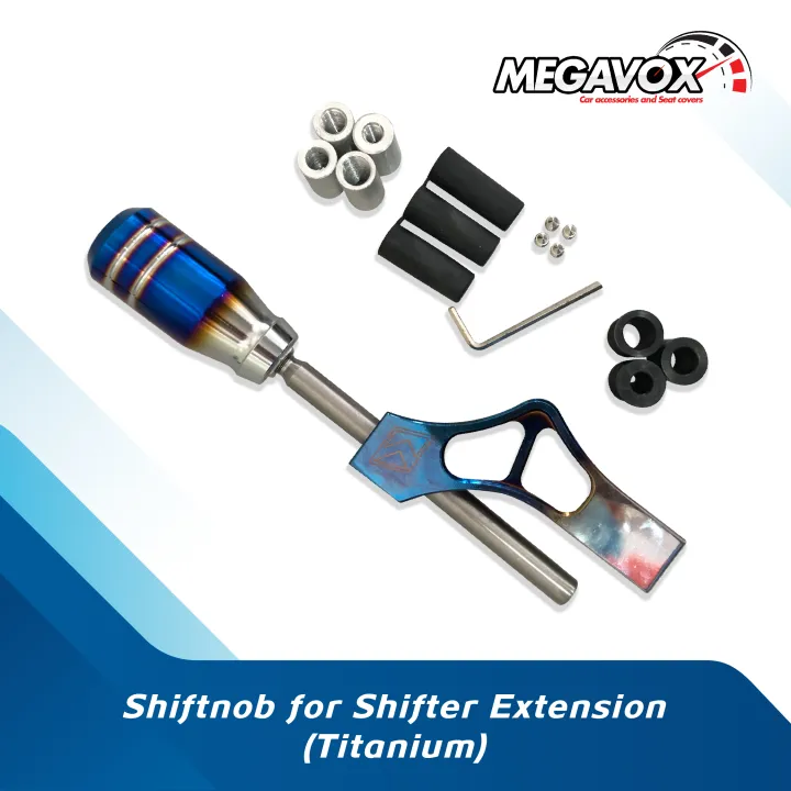 8cm Titanium Shift Knob for Extension Shifter + Titanium Universal ...