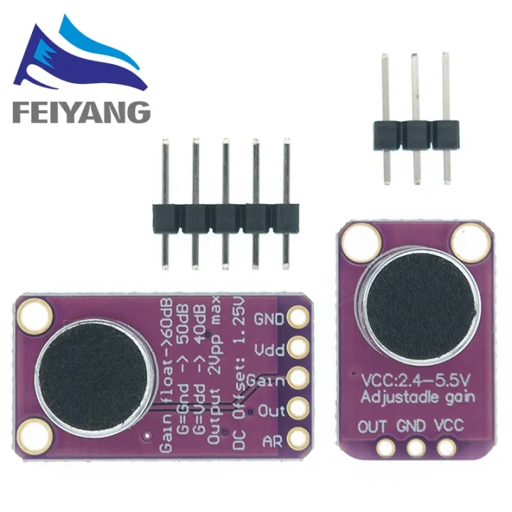 MAX9814 Microphone AGC Amplifier Board Sound sensor Module Auto Gain ...