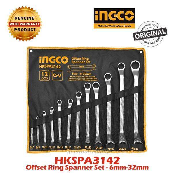 INGCO HKSPA3142 - Offset Ring Spanner Set / Box Wrench Set - 6mm-32mm ...