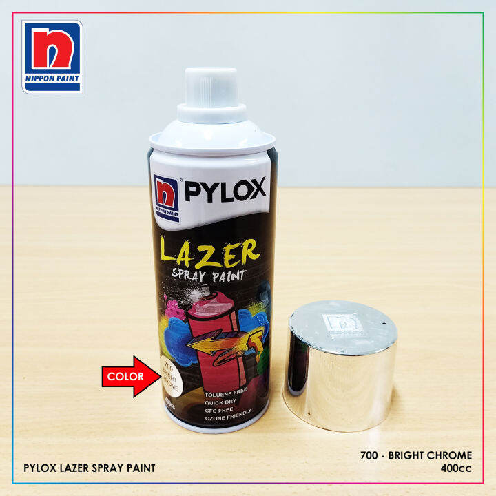 Pylox Lazer Spray Paint Metallic Bright Chrome PLZ700 400cc | Lazada PH