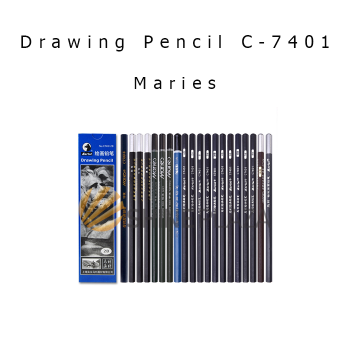 Maries Drawing Pencil C7401 Sketch - Pensil Gambar Sketsa 2H HB B 2B 3B ...