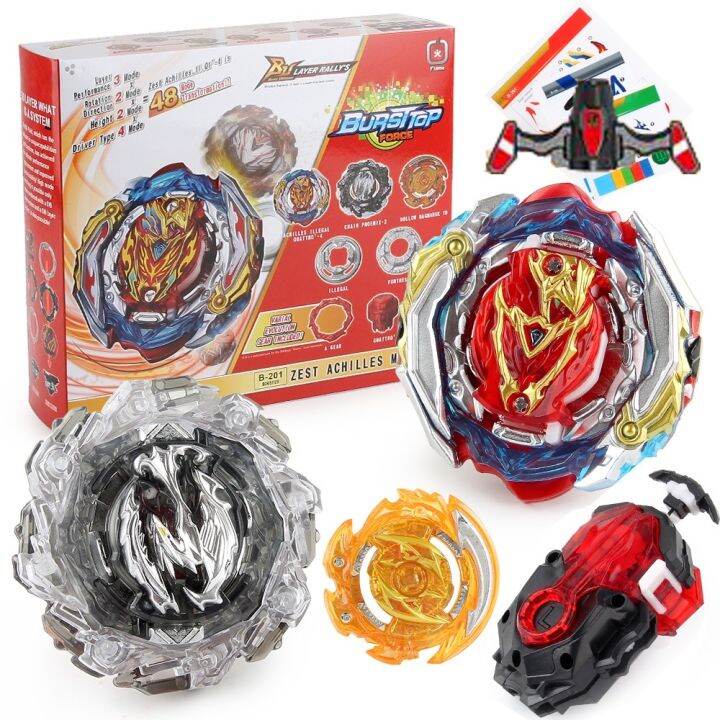 Beyblade Burst B-201 Zest Achilles. Il.Qt’-4 JP Flame Gyro Booster ...