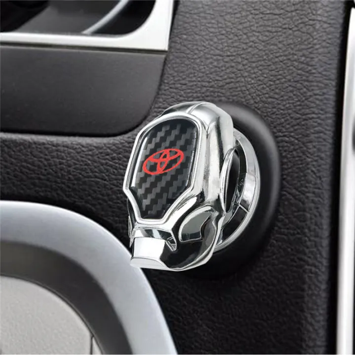 Start Stop Engine Mobil แต่งเคสคลุมปุ่มกลีบดอกไม้สติ๊กเกอร์สำหรับ ...
