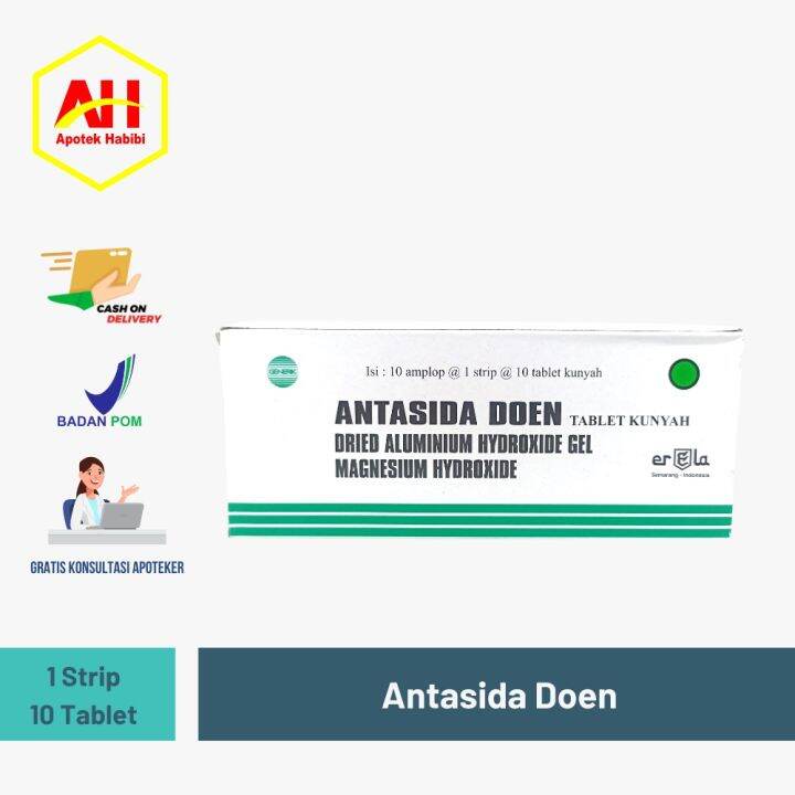 Antasida doen tablet 1 box isi 10 strip antasid dun antasida don tablet ...