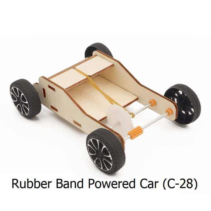 Rubber Band Powered Car C-28 Basic STEM Toy Kit | Lazada PH