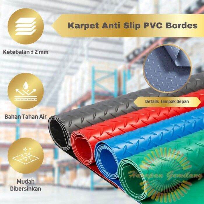 Karpet Anti Slip PVC Bordes Karpet Alas Lantai Multifungsi 50 x 120 cm ...
