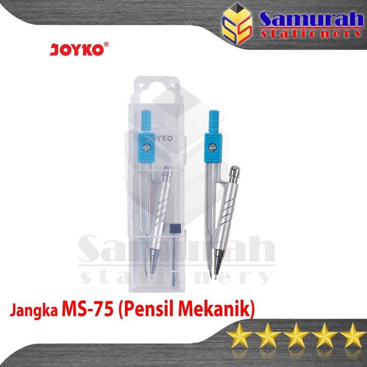 Jangka Pensil Mekanik Joyko MS-75 / Math Set Mechanical Pencil MS 75 ...