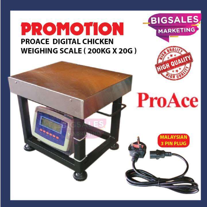 200KG X 20G PROACE High Quality Digital Chicken Weighing Scale | Lazada