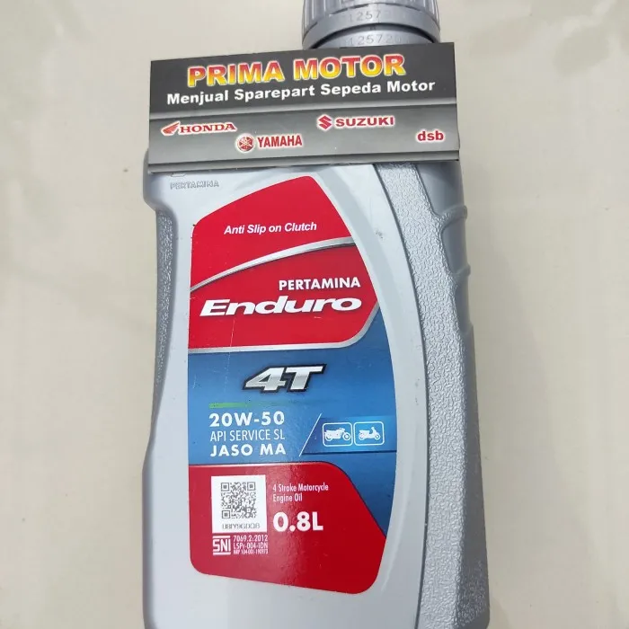 OLI PERTAMINA ENDURO 20W-50 4T 0.8L | Lazada Indonesia