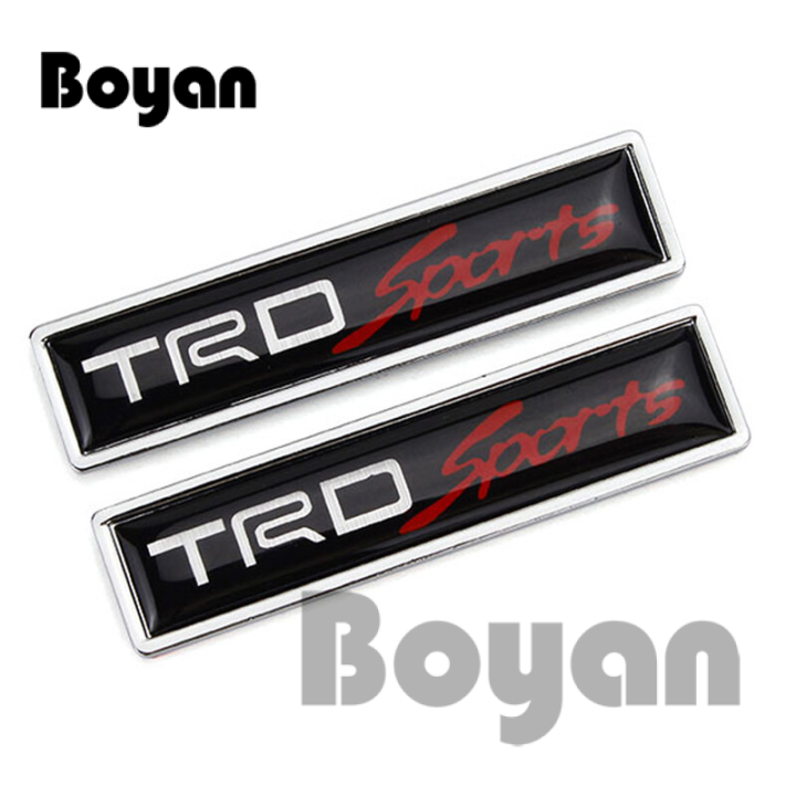 2 Pieces Car Stickers For TRD Sports Logo For Toyota Vios hilux Innova ...