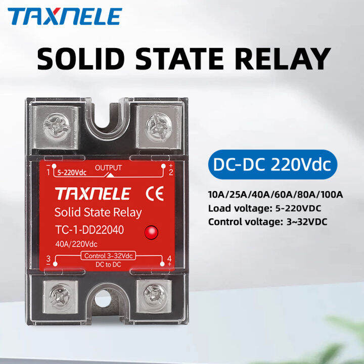 DC-DC Single Phase Solid State Relay 10A 25A 40A 60A 80A Output 5-220VDC Input 5-32VDC SSR Relay ...