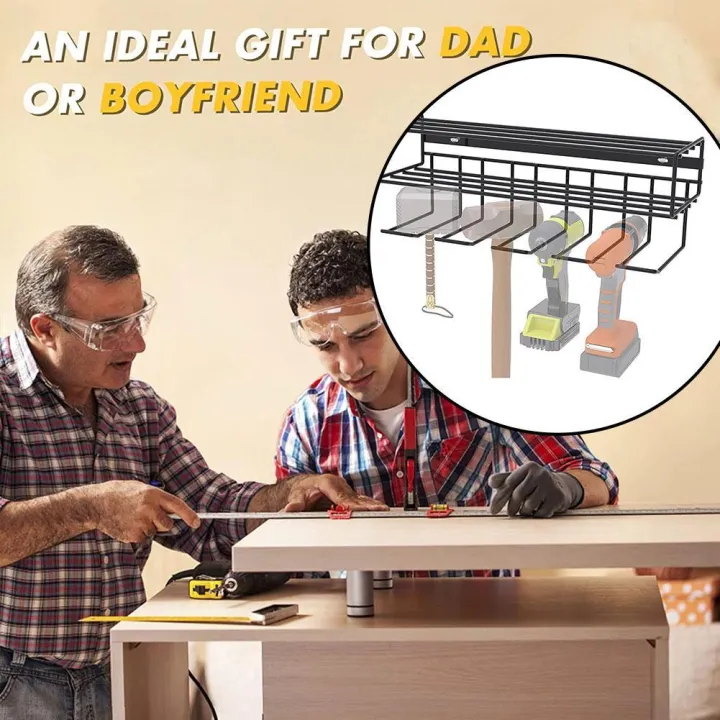 Floating Drill Tool Storage Rack Wall-Mounted Hardware Tool Storage ...