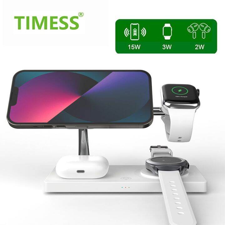 4 in 1 Wireless Charger For Magsafe iPhone 13 12 8 Magnetic Induction ...