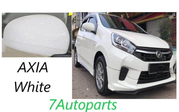 ORIGINAL PERODUA AXIA SIDE MIRROR COVER (NO SIGNAL LAMP) WHITE COLOR ...