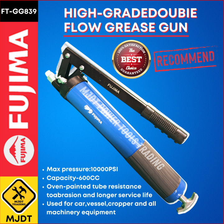 FUJIMA HIGH GRADE DOUBIE-FLOW GREASE GUN: 10,000PSI / 600CC | Lazada PH