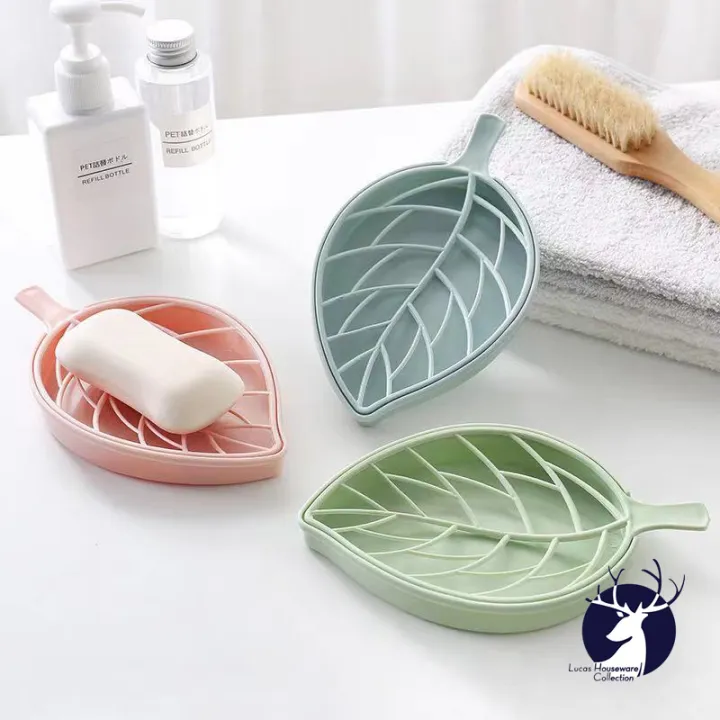 Creative Leaf Shape Soap Holder Bathroom Soap case Drain Soap Box Soap ...