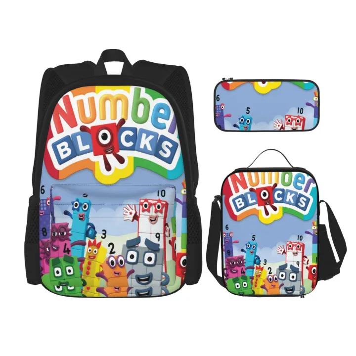 Numberblocks Backpack For Boys And Girls, Kids Backpack Set School Bag ...