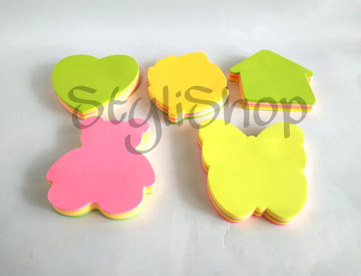 Penanda Buku Kertas Vis-1, Sticky Notes 5 Warna dengan Bentuk Unik ...