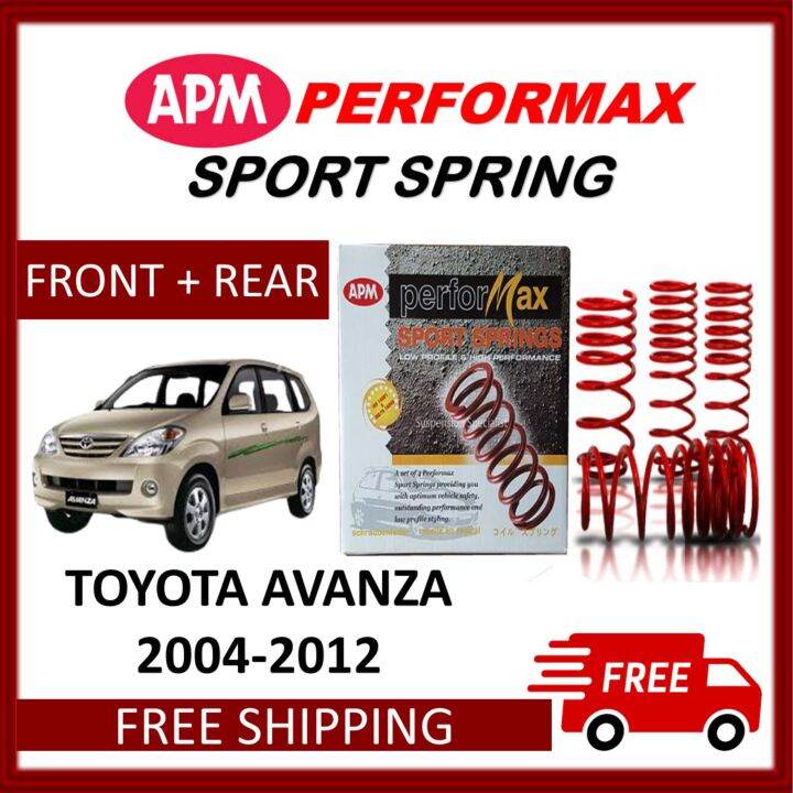 APM PERFORMAX TOYOTA AVANZA (2004-2012) LOWERED COIL SPORT SPRING | Lazada