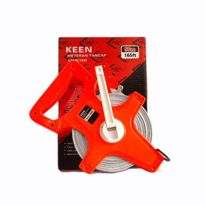 Meteran Gulungan Fiber Meteran Gulung Roll 50 meter Meteran Fiber50m ...