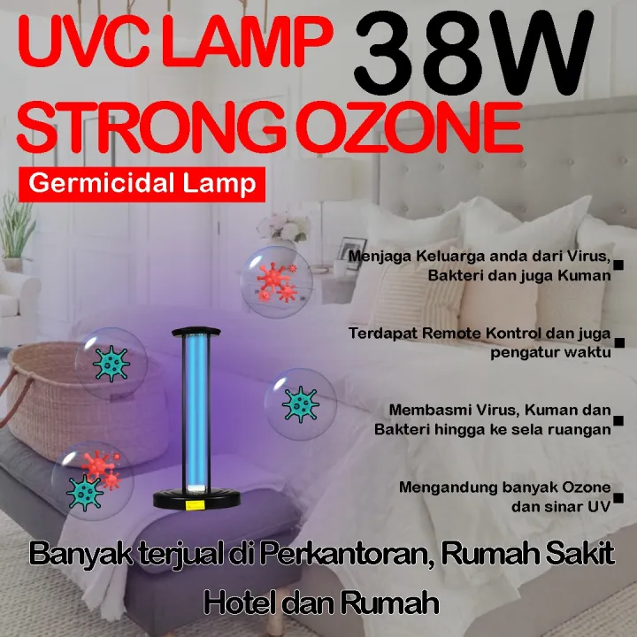 Lampu UVC Sterilizer Ozone SR Lamp GMC03 38W Ozon UV / Lampu pembunuh bakteri / Anti Bakteri dan ...